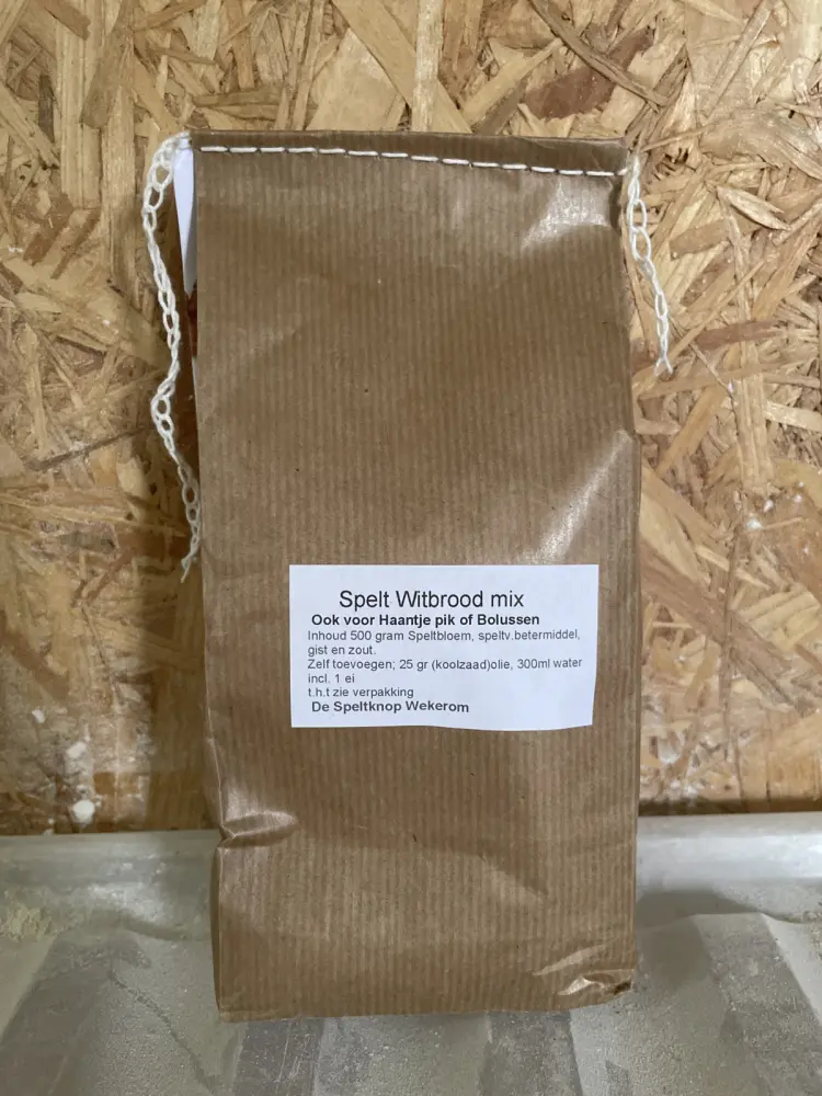 Spelt wit/rozijnenbroodmix All-in 500 gram bij de boer - De Speltknop