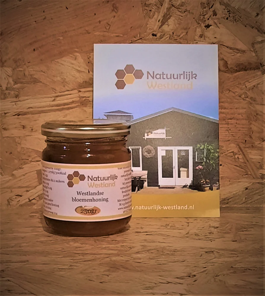 Westlandse Bloemen honing (VL) - 250 gram bij de boer - Natuurlijk-Westland