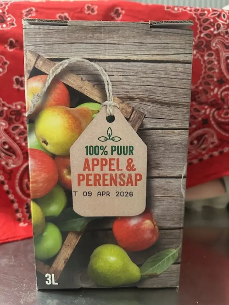 100% puur appel-perensap 3 liter (zonder toevoegingen) bij de boer ...
