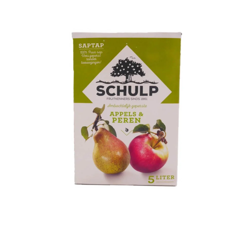 Schulp appelsap peer saptap 5 liter bij de boer - Vitaminehoek De Kragge