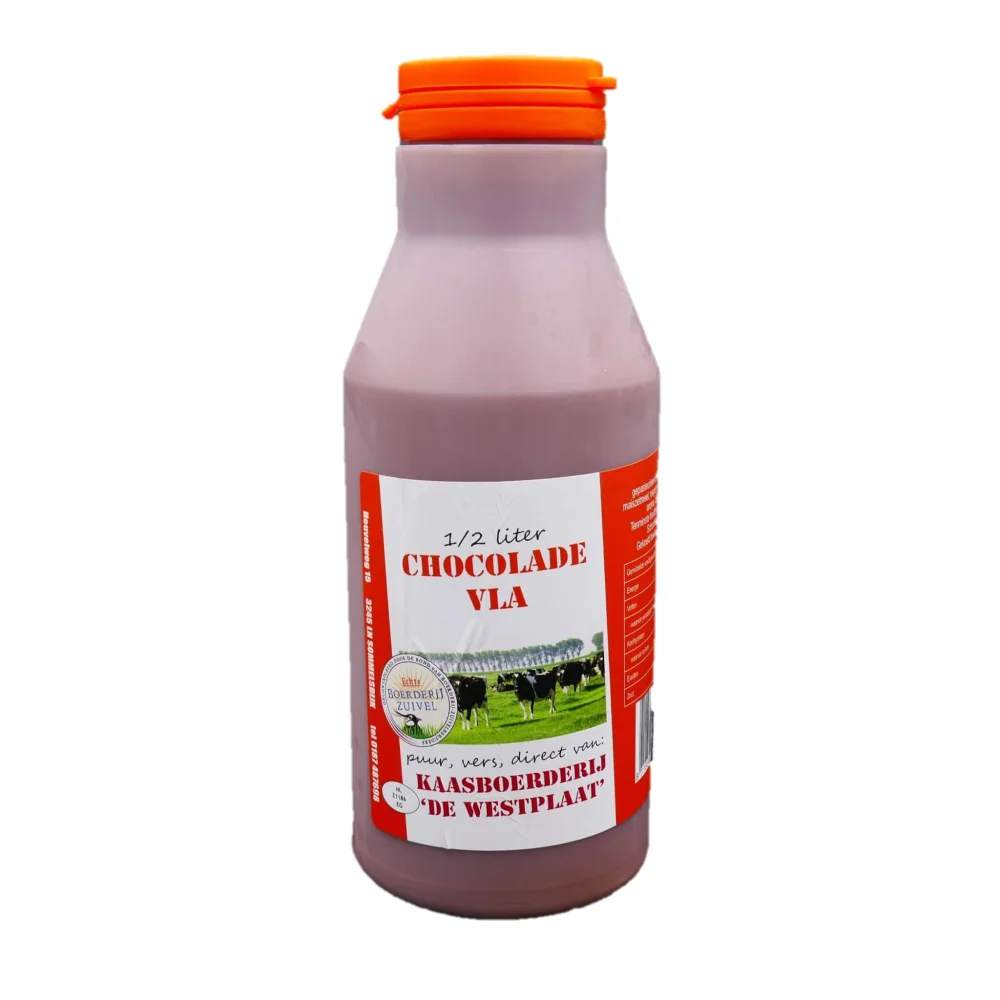 Vla chocolade 500 ml bij de boer - Vitaminehoek De Kragge